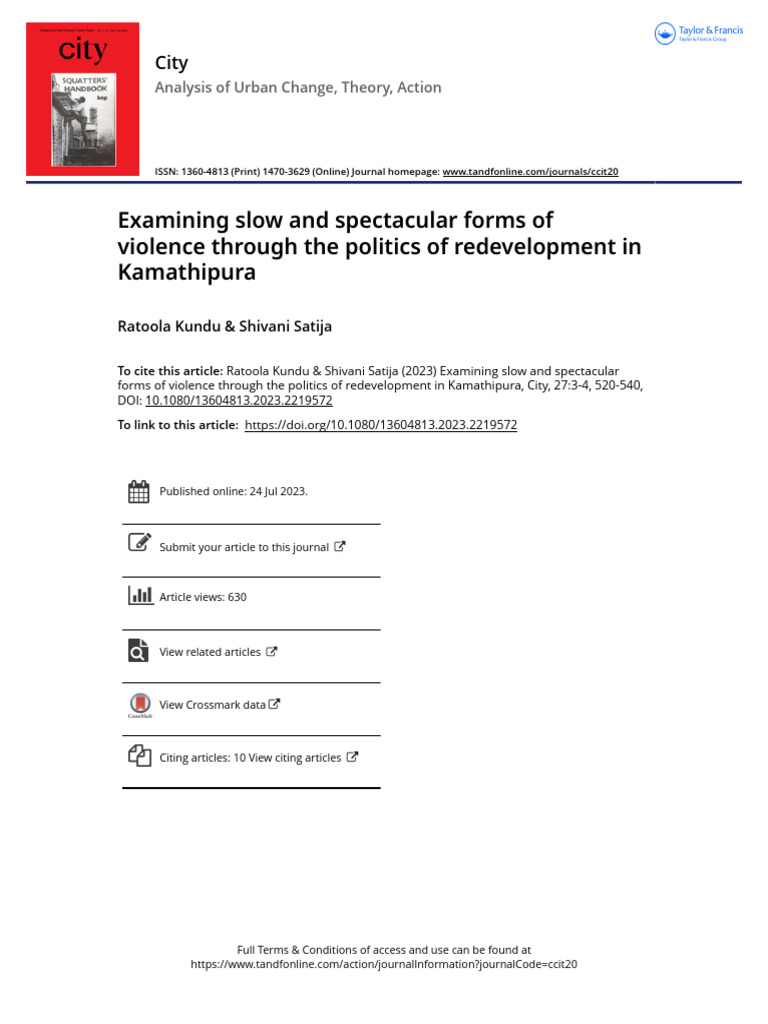 Examining Slow and Spectacular Forms of Violence Through The Politics ...