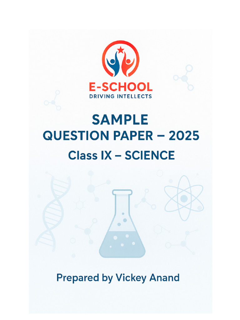 Class IX Sample Paper 2025-26 | PDF | Mitochondrion | Gases