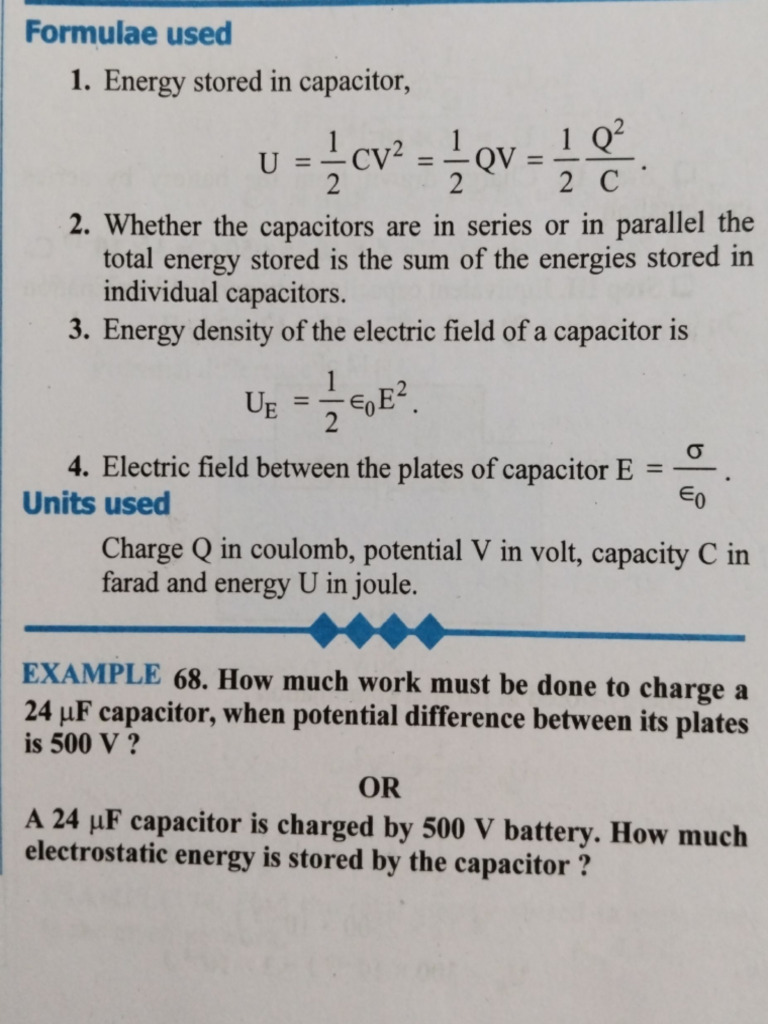 Energy of Capacitor. | PDF