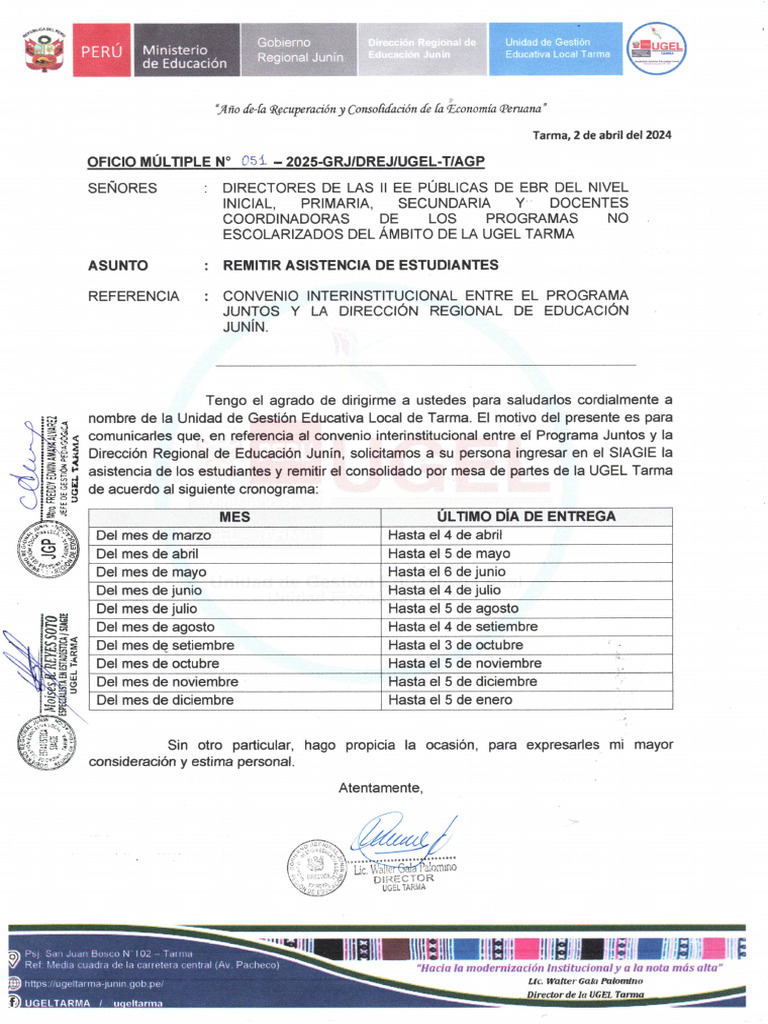 Oficio Multiple #051 | PDF