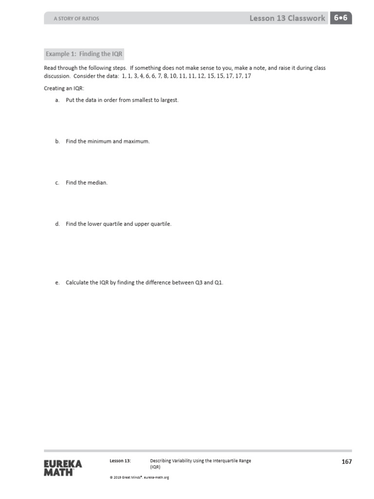 Understanding IQR in Ratios Lesson | PDF