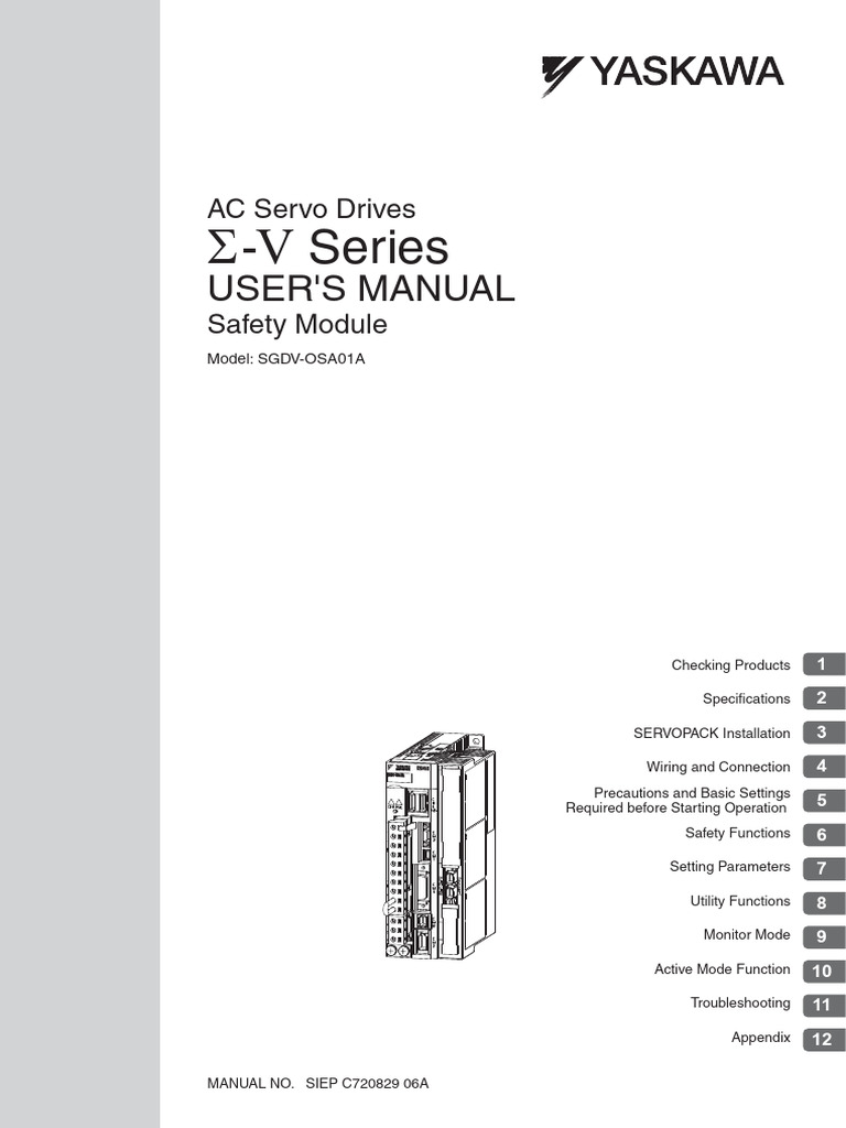 SGDV-OSA01A Safety Module Manual | PDF | Power Supply | Safety