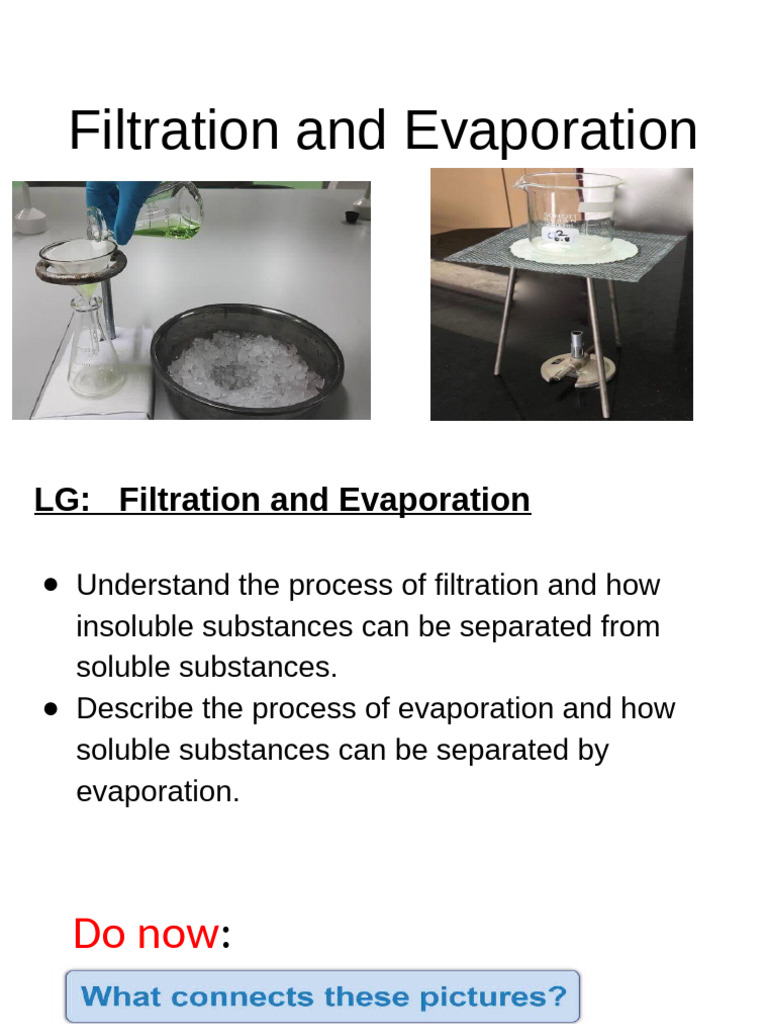 Filtration and Evaporation Techniques | PDF