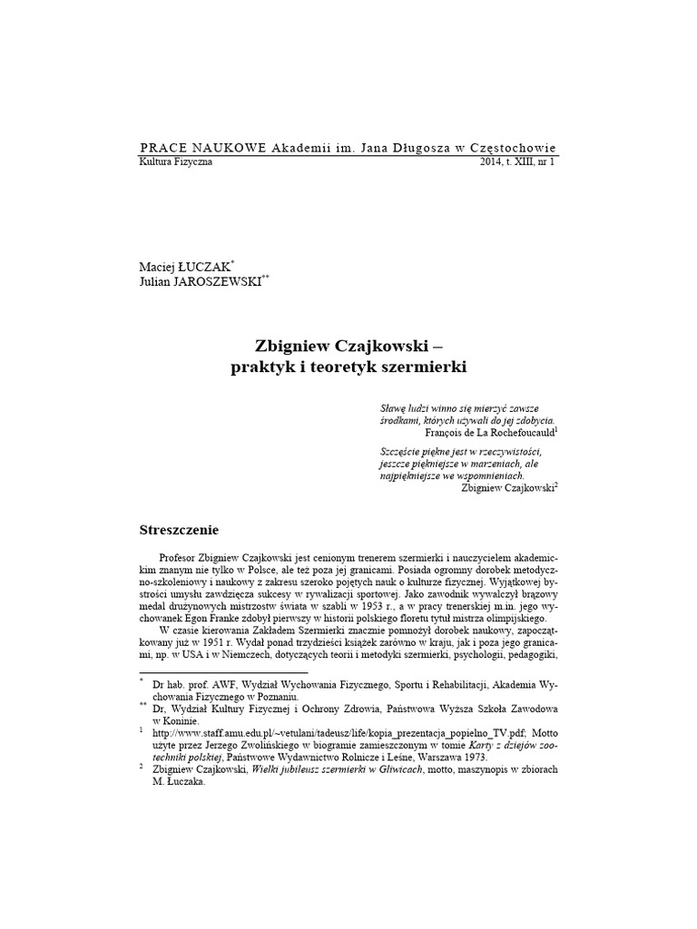 Zbigniew Czajkowski Praktyk I Teore | PDF