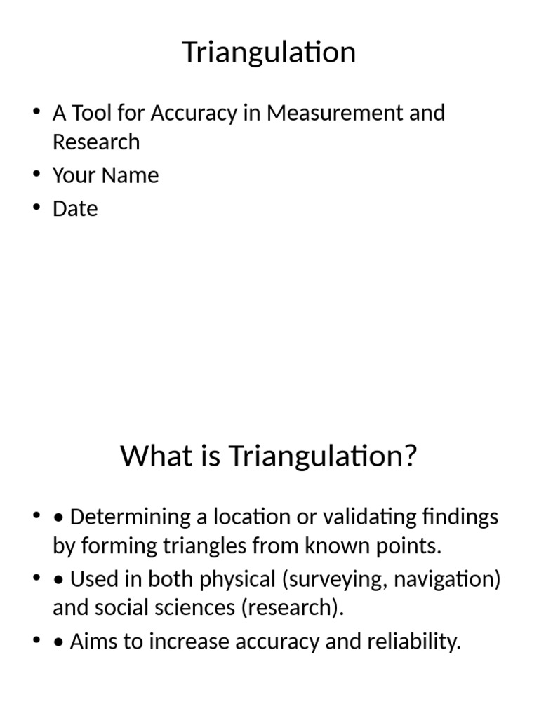 Triangulation Presentation | PDF