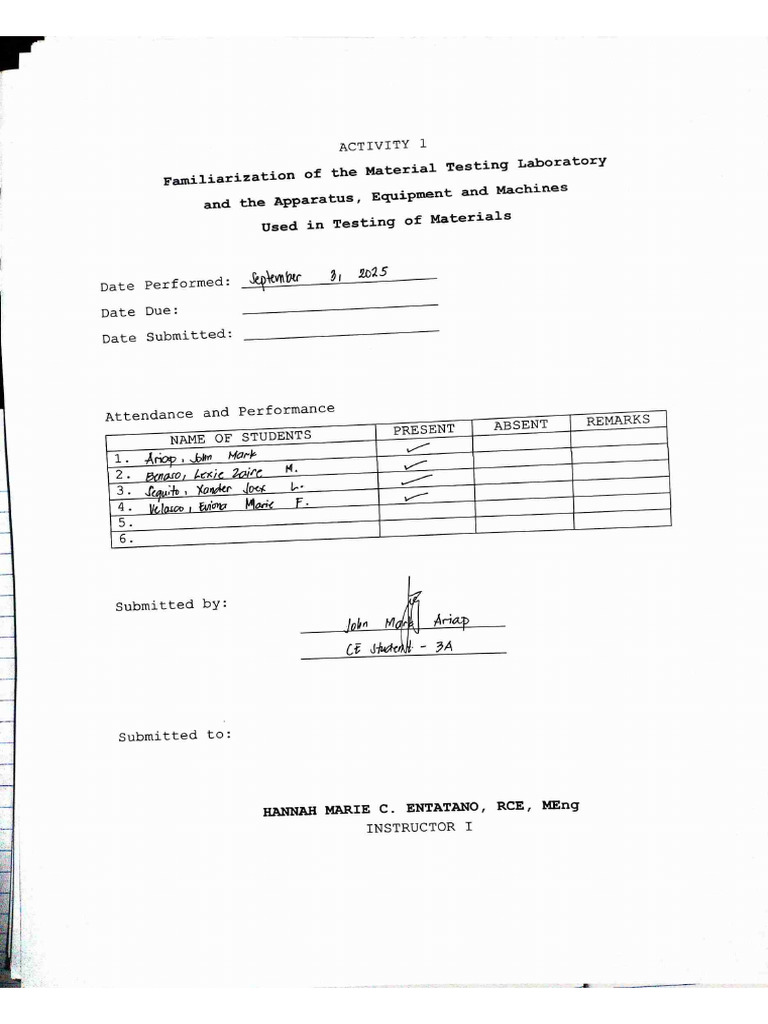 CMT Laboratory 1 | PDF