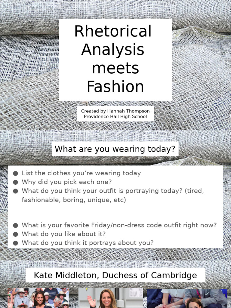 AP Lang and Comp Fall 2025 Rhetorical Analysis of Fashion | PDF ...