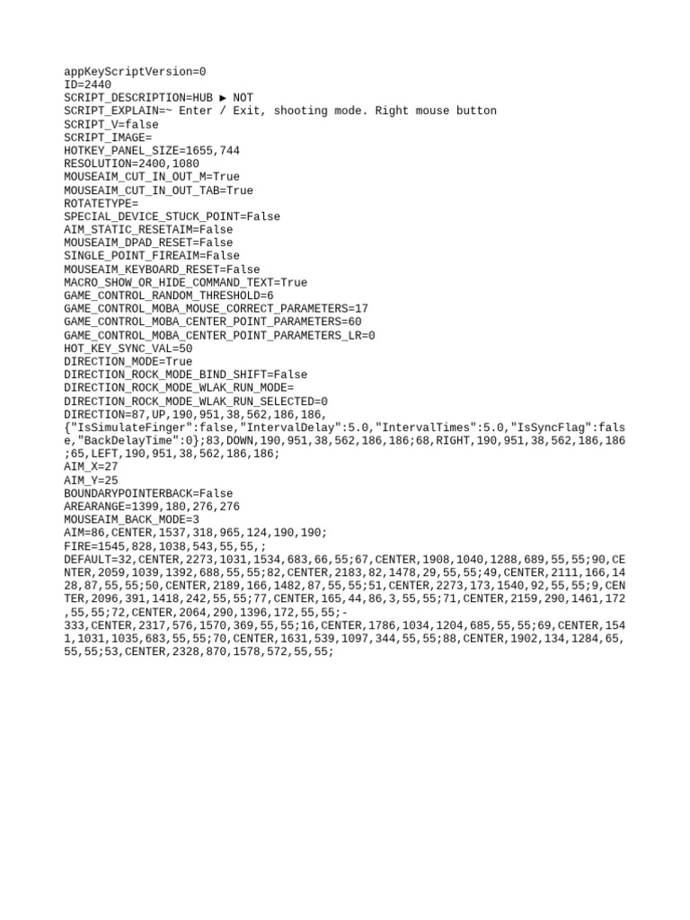 Game Control Script Configuration Guide | PDF