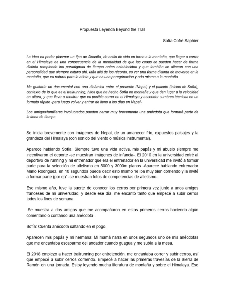 Propuesta Leyenda Beyond the Trail | PDF | Montañas