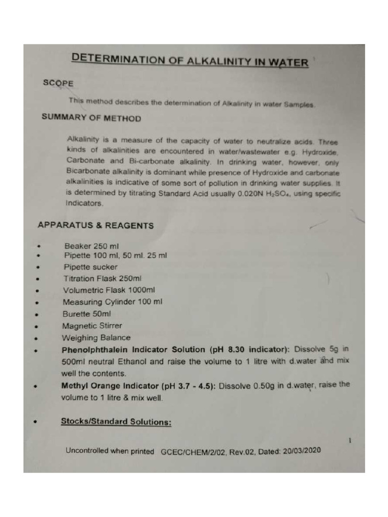 Water Analysis Procedure Iso-17025 | PDF