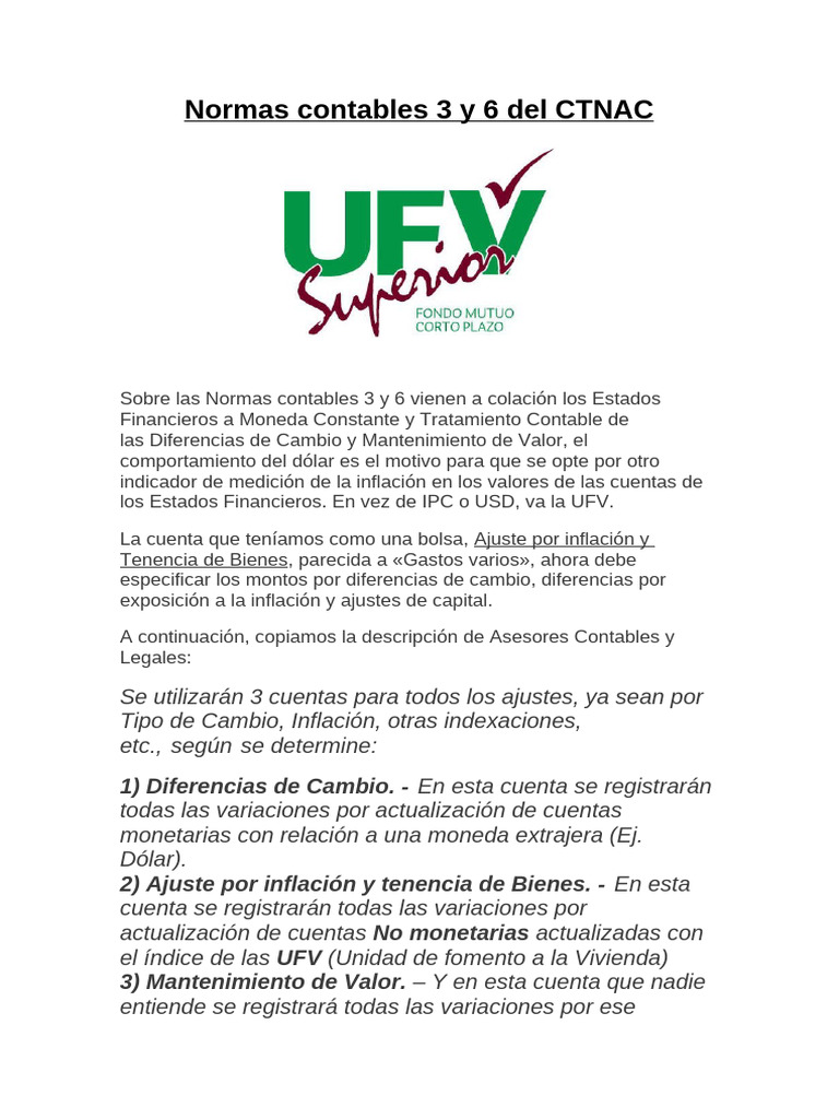 Cambios en La Norma Contable 3 y 6 | PDF
