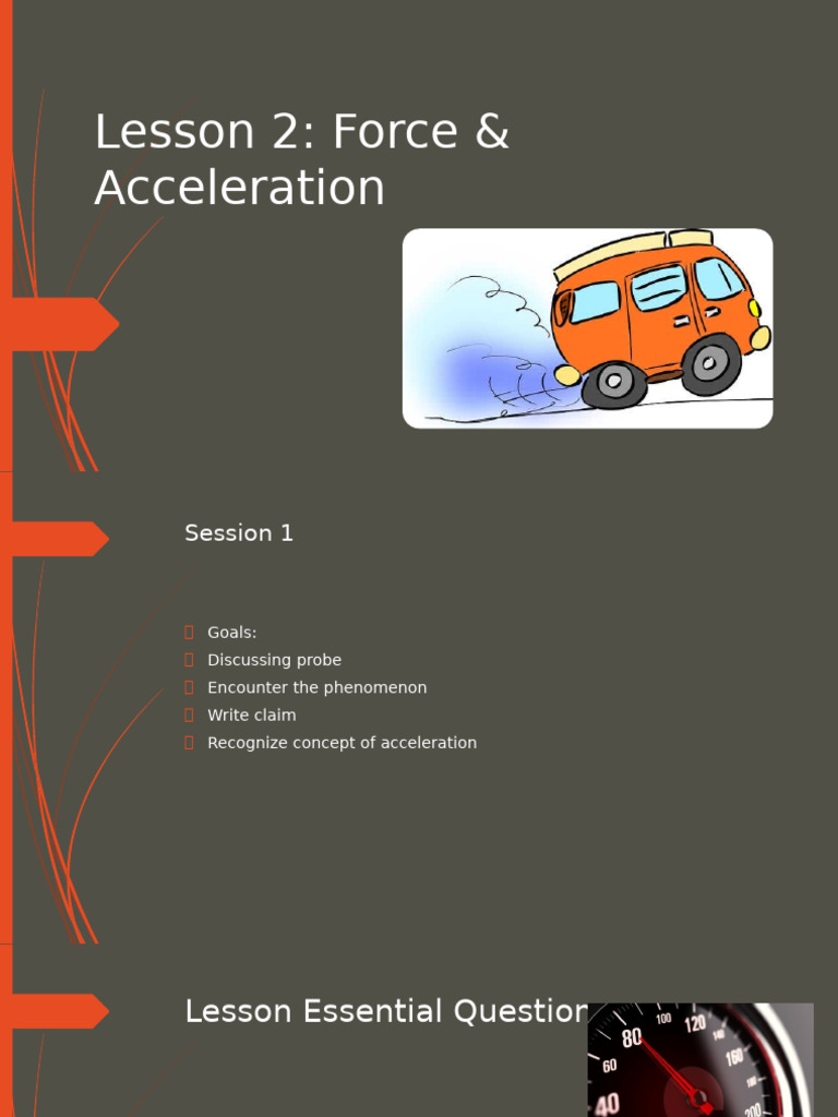 Lesson 2 - Force and Acceleration | PDF | Force | Friction