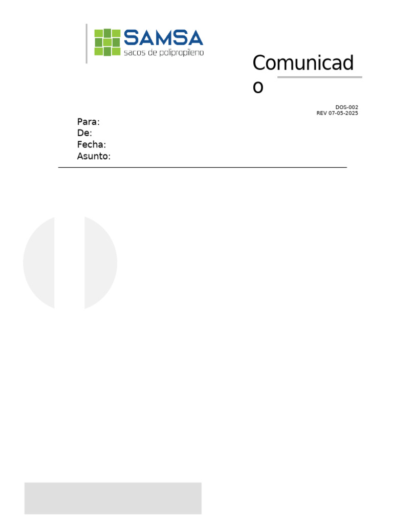 Dos-002 Comunicado | PDF