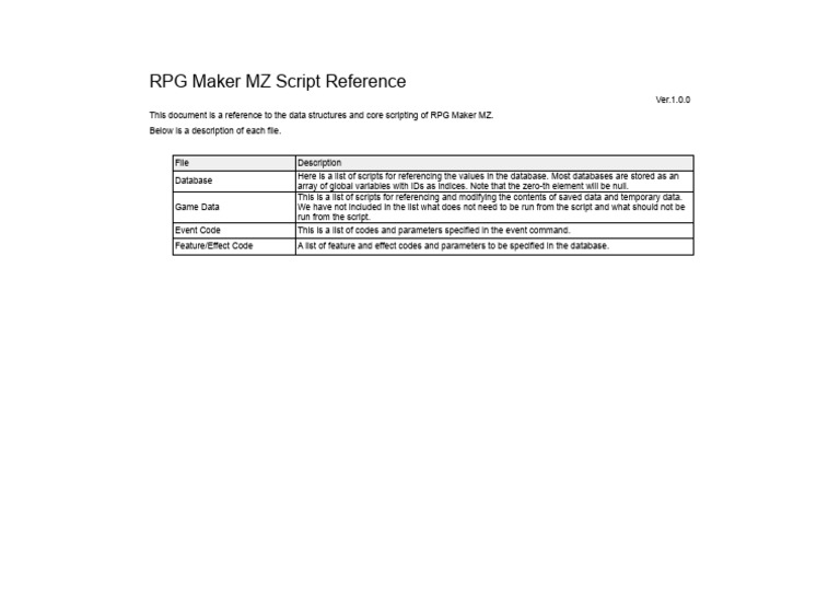 Rpg Maker Mz Script Call Reference Top Pdf