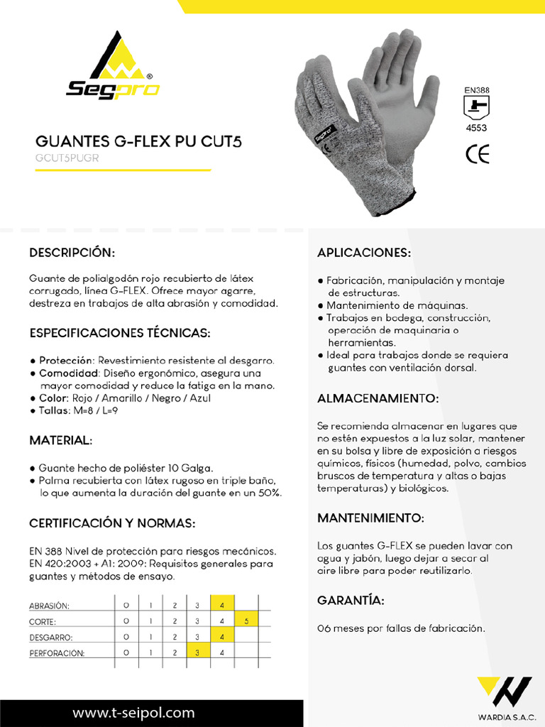 Guante G Flex Pu Cut5 | PDF