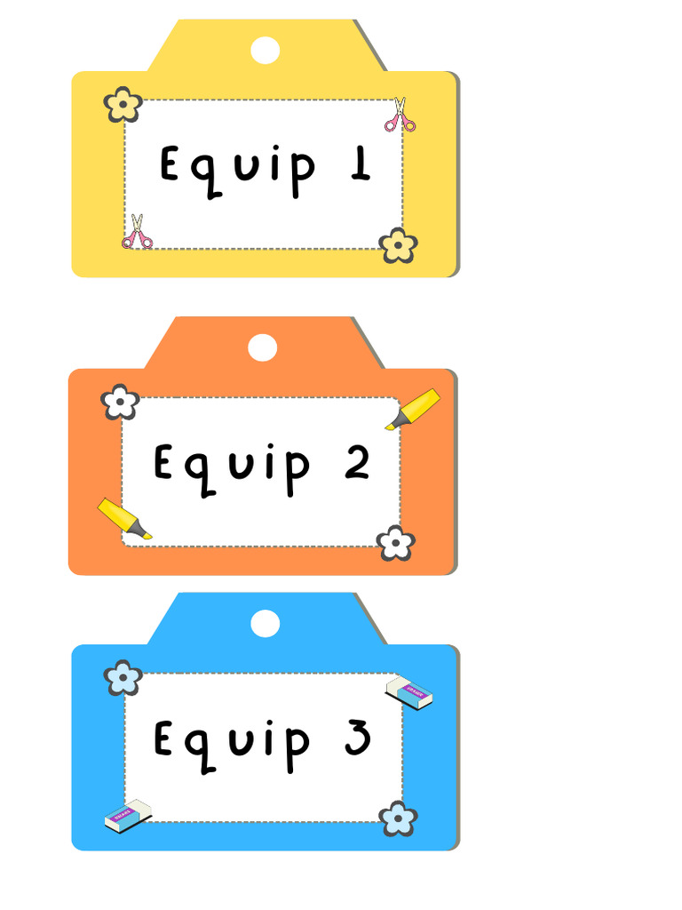 Geometric Playful Name Student Label | PDF