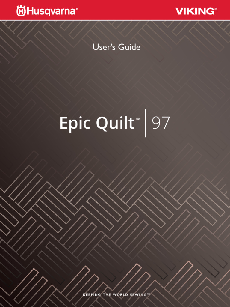 471140426C Epic Quilt 97 Full Manual en | PDF | Sewing Machine | Seam ...