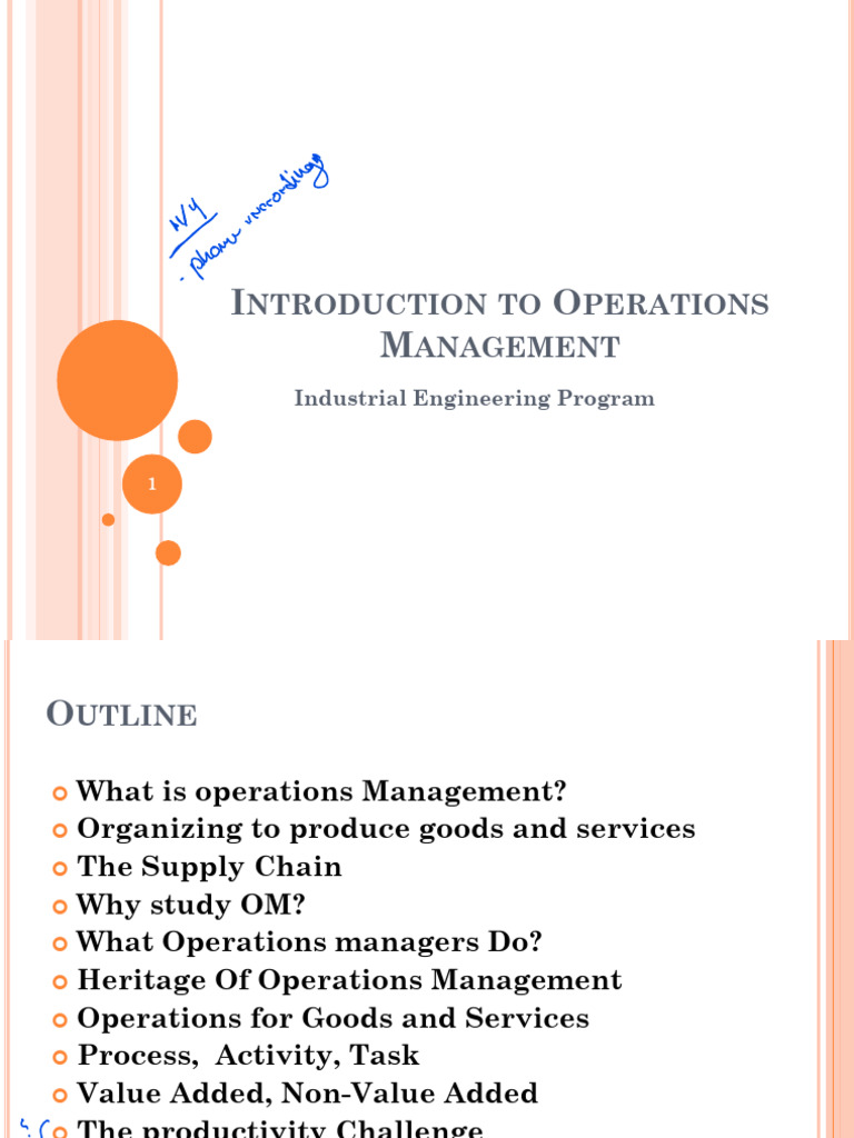 Introduction to Operations Management | PDF | Operations Management ...