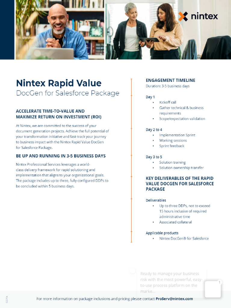 Nintex Rapid Value Doc Gen For Salesforce | PDF