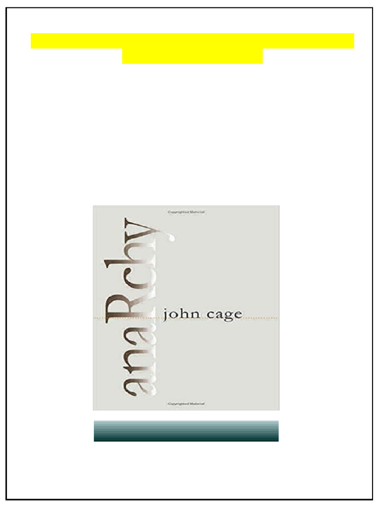 Anarchy New York City January 1988 1st Edition John Cage Full Chapters Included | PDF ...