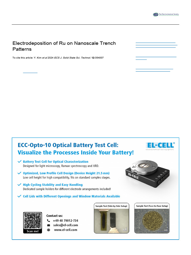 Kim 2024 ECS J. Solid State Sci. Technol. 13 054007 | PDF | Redox ...