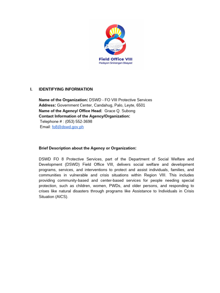 DSWD Region 8 Protective Services Info | PDF | Medicine | Social Programs