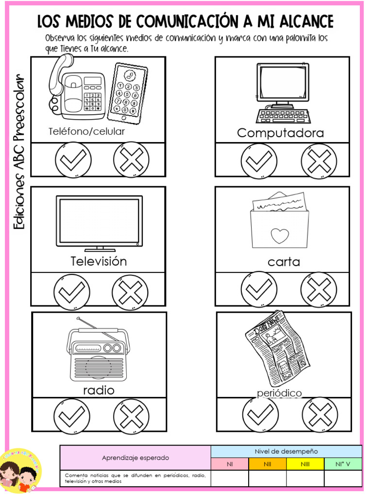 Hoja de Trabajo LOS MEDIOS DE COMUNICACIÓN A MI ALCANCE | PDF