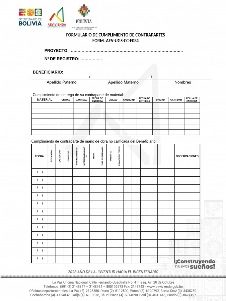 Form. Aev Dgs CC f034 Cumplimiento Contrapartes | PDF