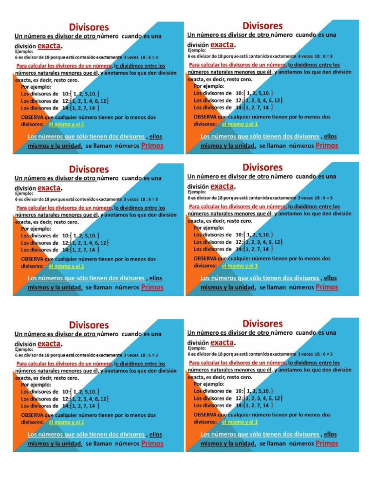 Divisores de Un Numero | PDF