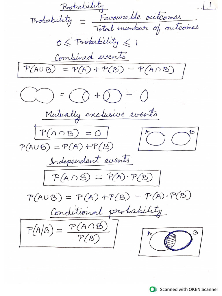 3 Probability Notes | PDF
