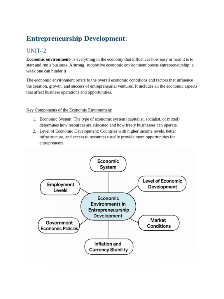 Entrepreneurship Development Unit 2 | PDF | Entrepreneurship | Economics