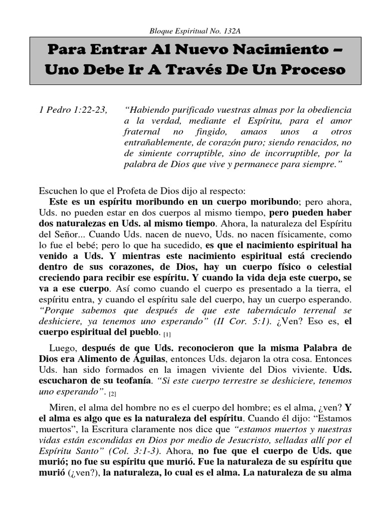 Proceso del Nuevo Nacimiento Espiritual | PDF | Cristo (título ...