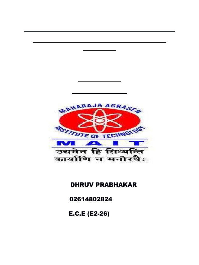 Analog Commn. Assignment Title Page | PDF