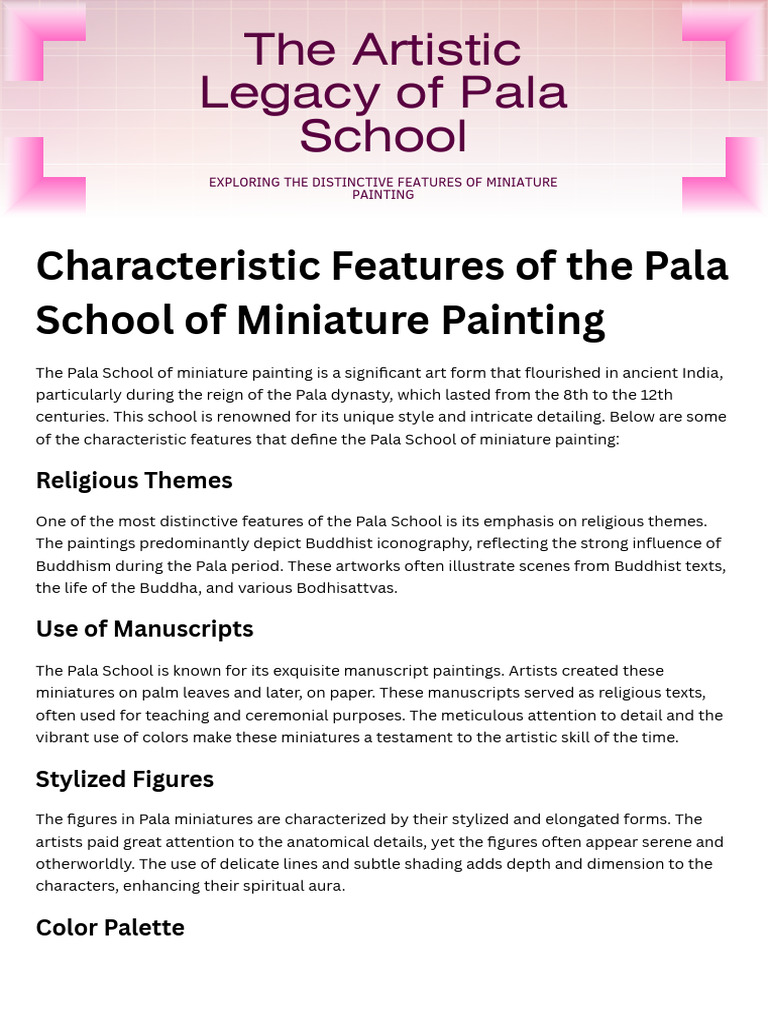 Pala School of Miniature Painting Insights | PDF | Paintings | The Arts