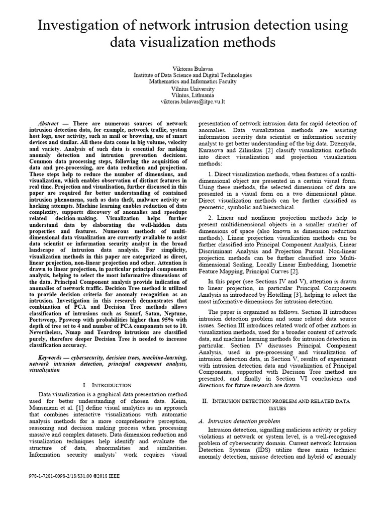 Investigation of Network Intrusion Detection Using Data Visualization Methods | PDF | Principal ...