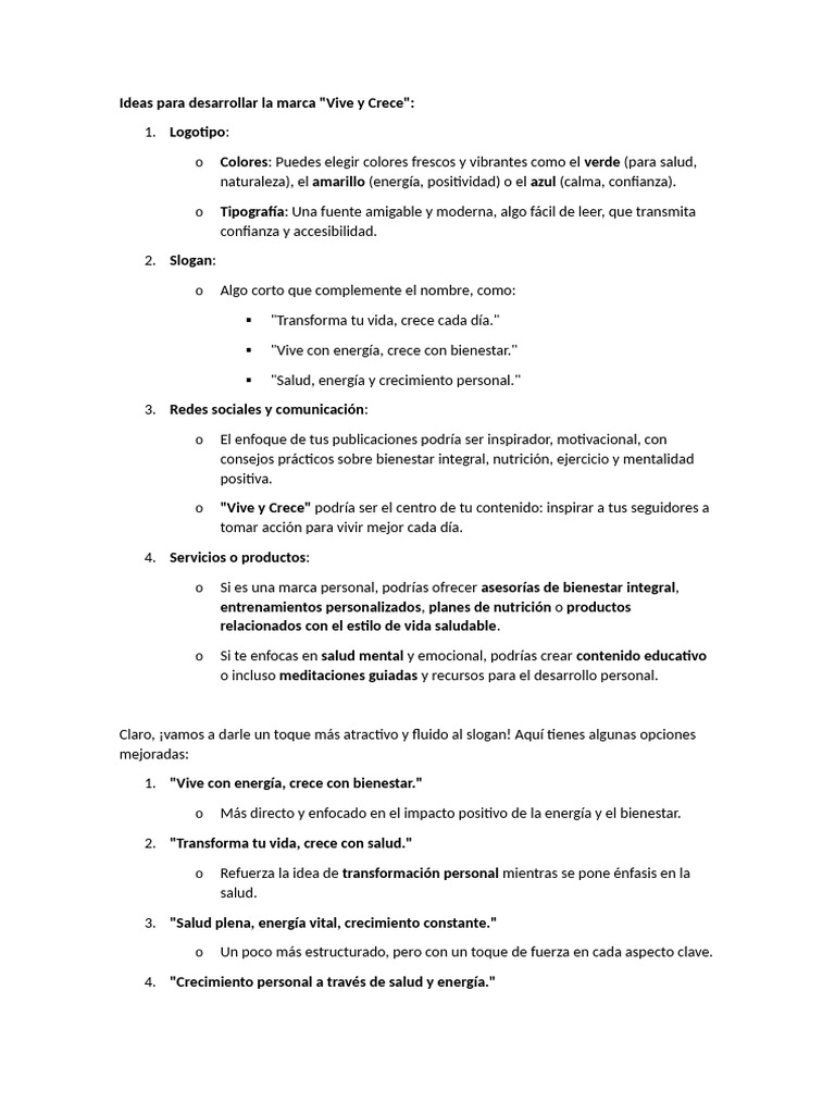 Ideas para Desarrollar La Marca | PDF | Facebook | Desarrollo personal
