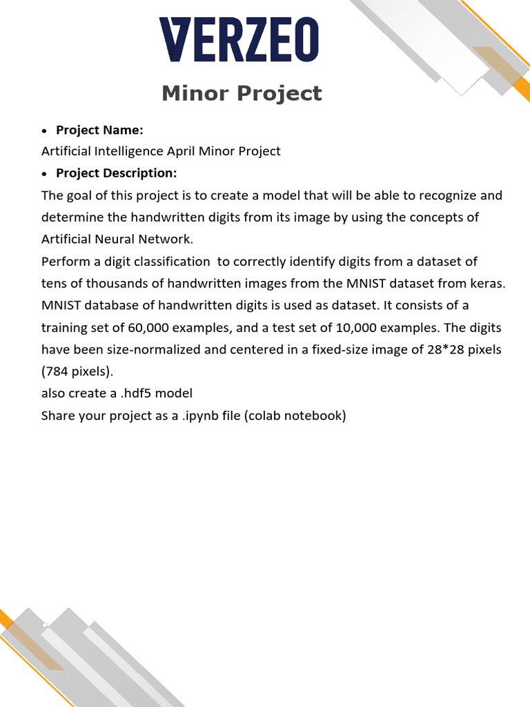 Verzeo Minor Project | PDF