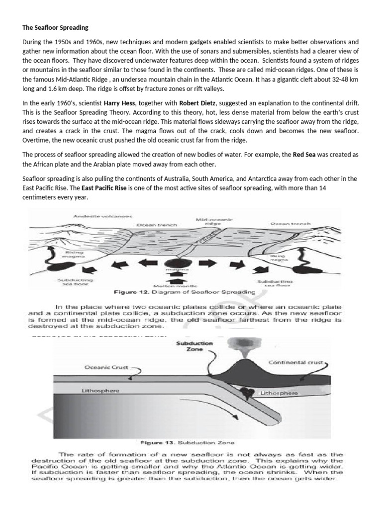 The Seafloor Spreading and Magnetic Reversal | PDF | Plate Tectonics ...