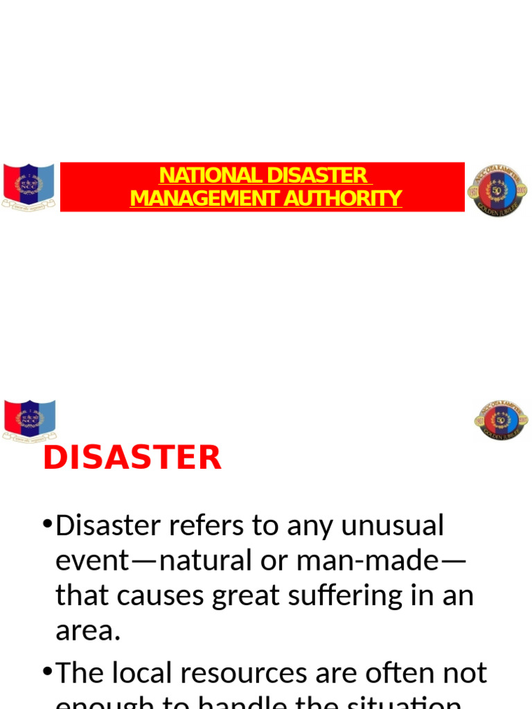NDMA Guidelines for Disaster Management | PDF | Natural Hazards ...