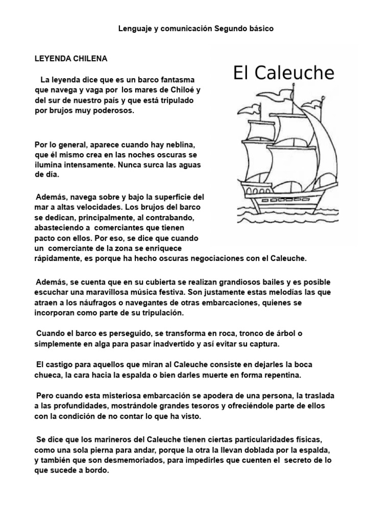 Leyenda del Caleuche en Chiloé | PDF