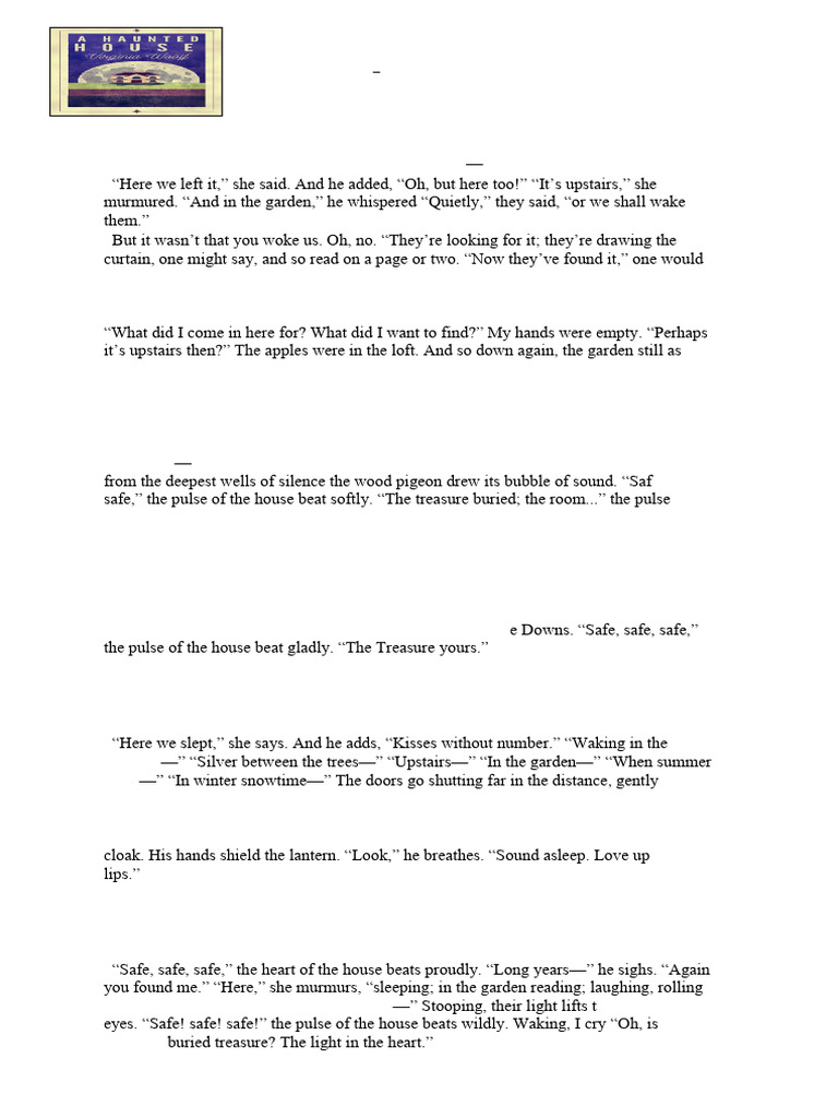 Creative Texts - Virginia Woolf - A Haunted House | PDF