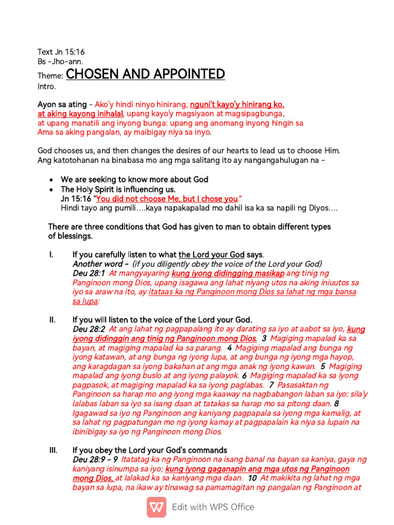 Chosen and Appointed | PDF