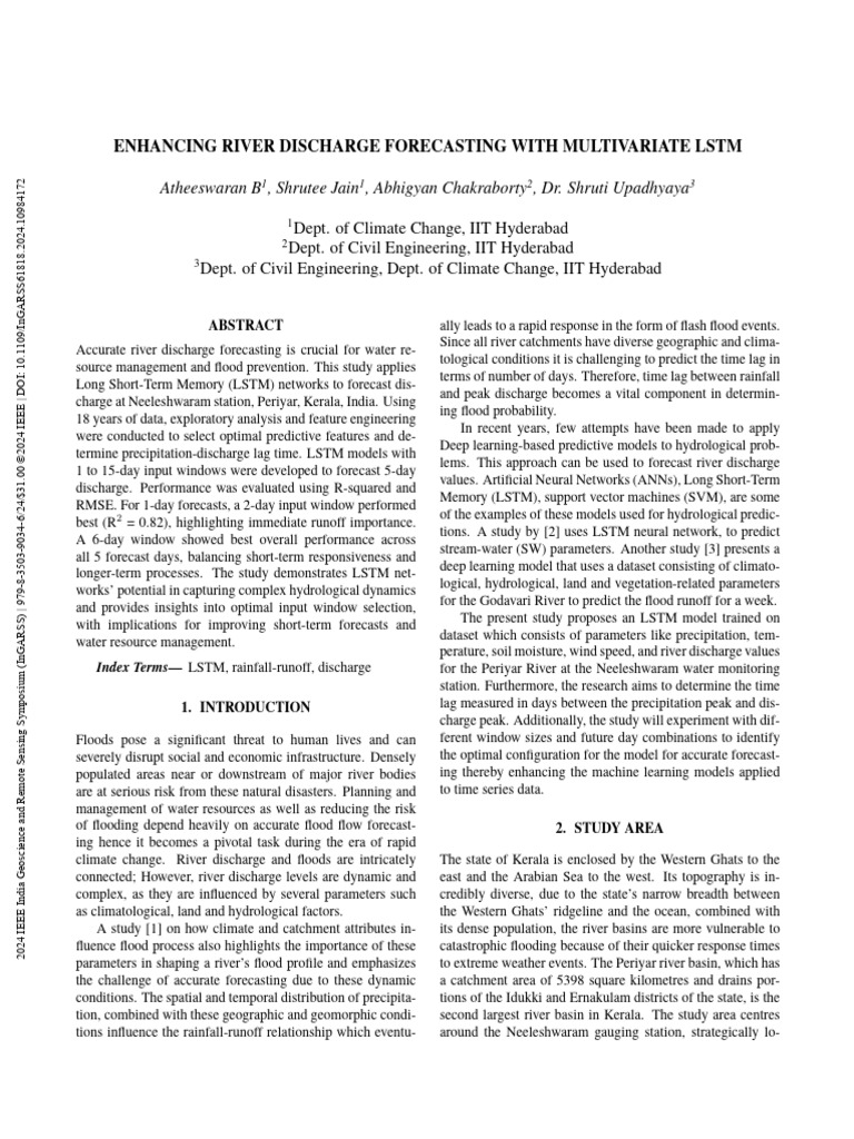 LSTM for River Discharge Forecasting | PDF | Forecasting | Flood