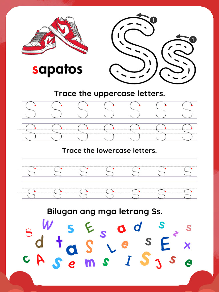 Tracing Letter Ss | PDF