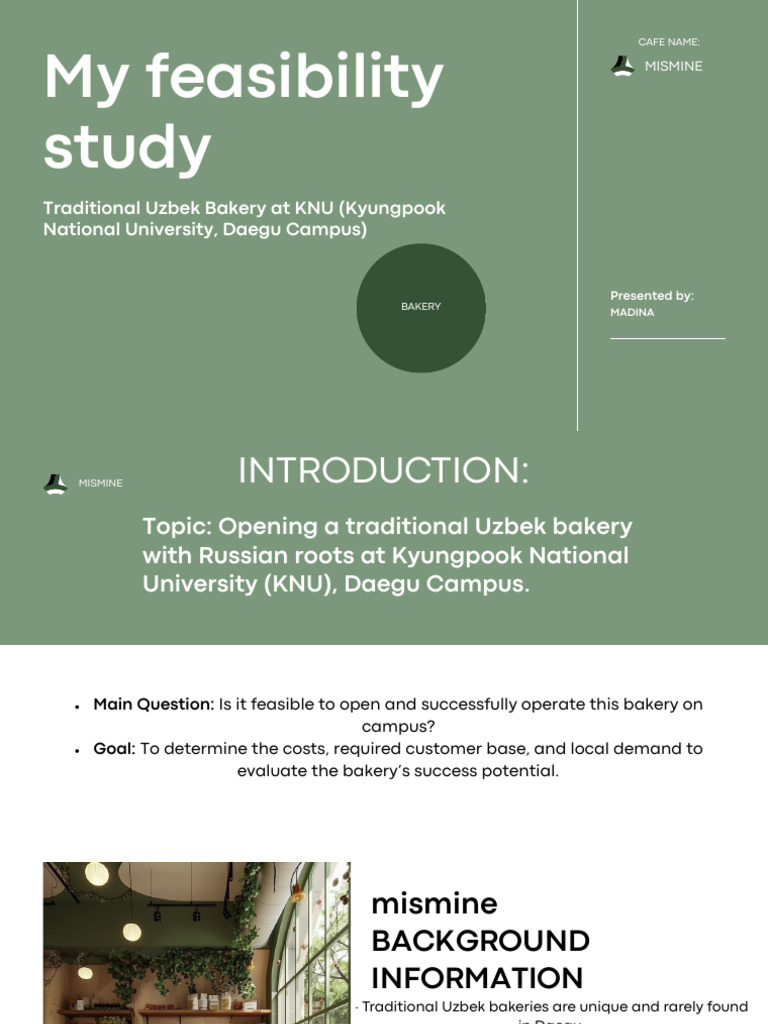 Feasibility Study for Uzbek Bakery at KNU | PDF | Reliability ...