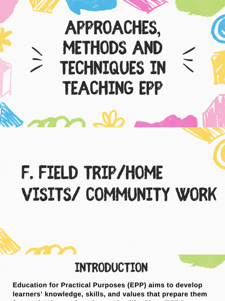 Approaches Methods To and Techniques in Teaching Epp PDF | PDF