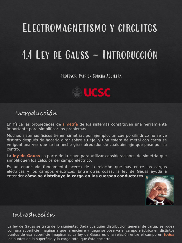 1.4 Ley de Gauss - Introducción | PDF