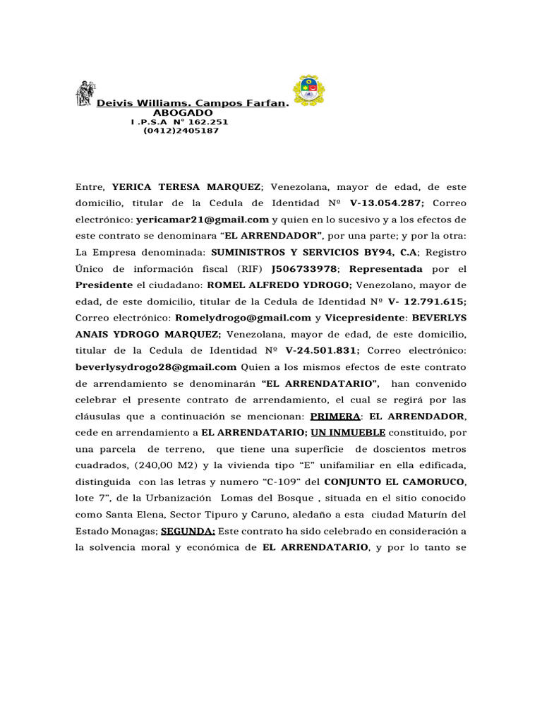 Contrato Beberly 15 2 2025 | PDF