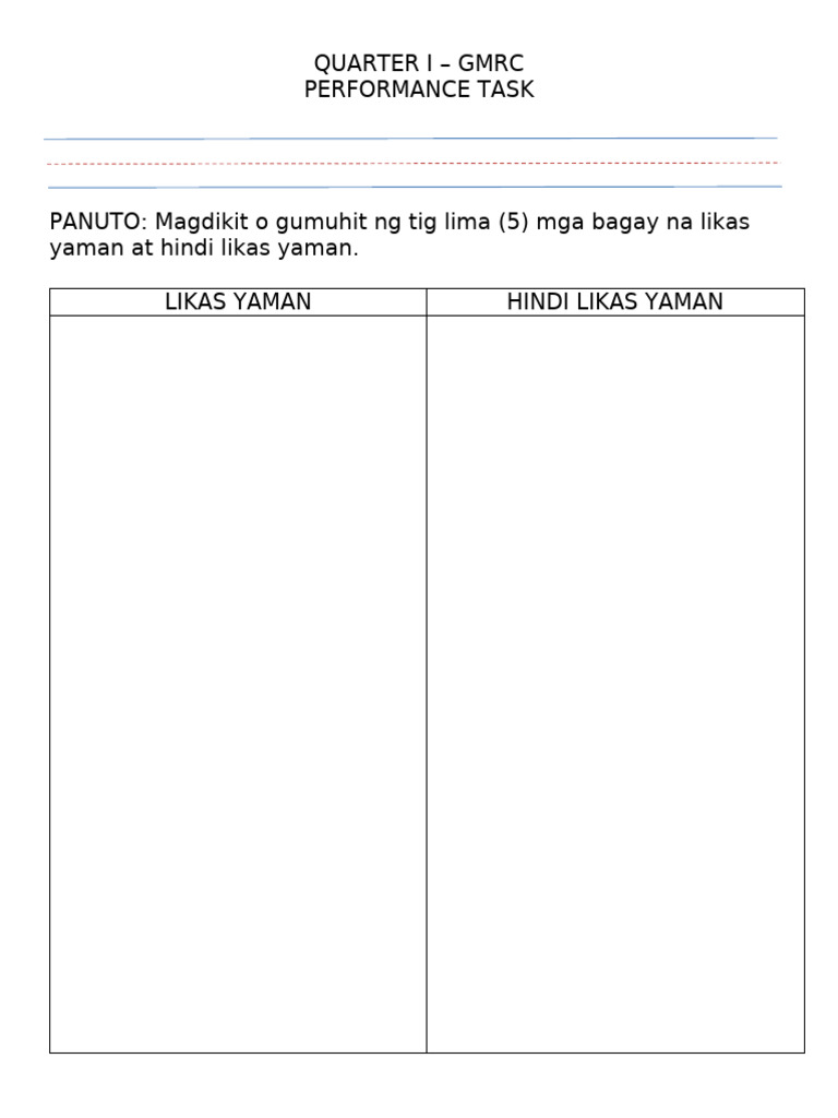 Performance Task | PDF