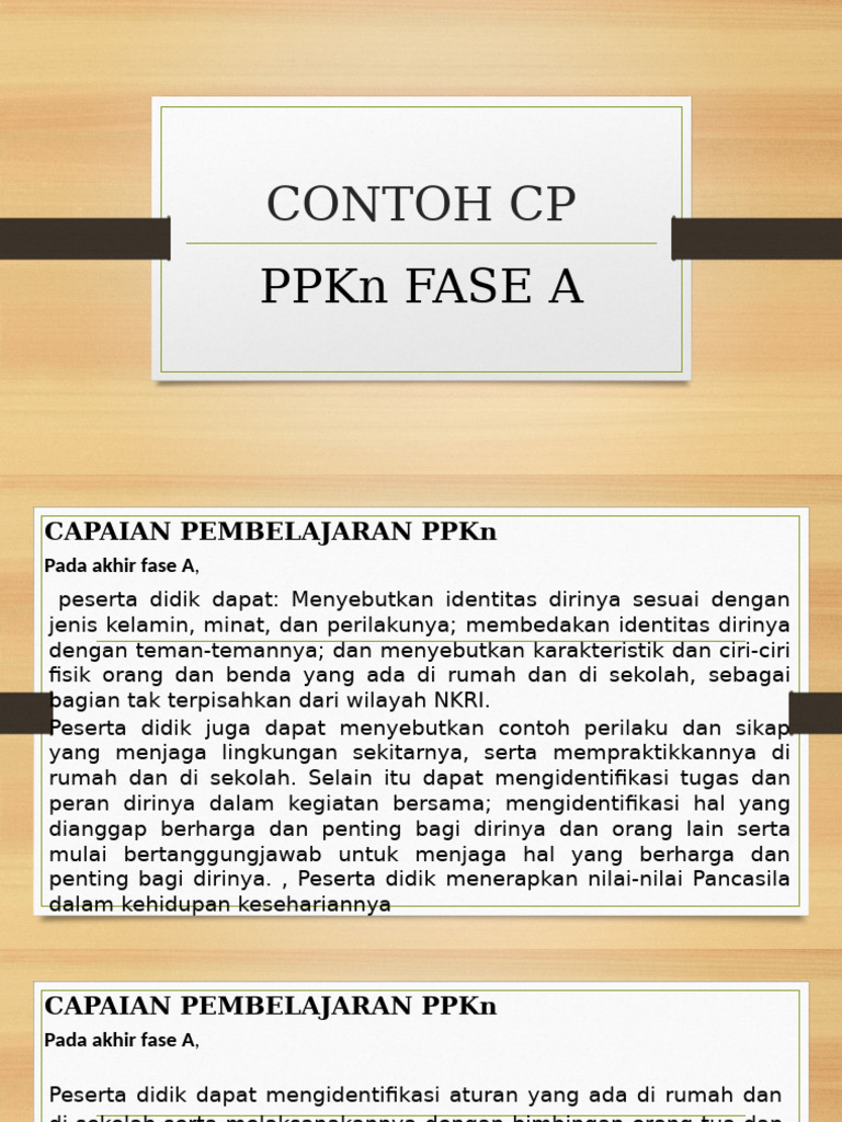 Contoh Analisis CP PPKN Fase A | PDF